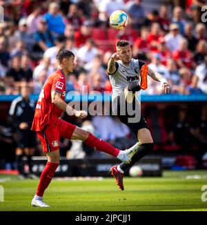 LEVERKUSEN - Jeffrey Gouweleeuw of FC Augsburg during the Bundesliga ...