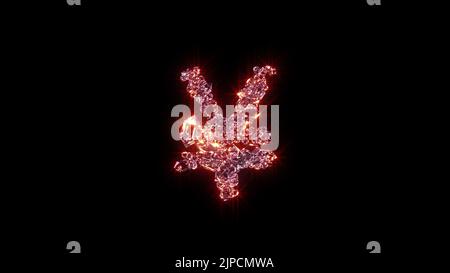 bright red shining luxury gem stones alphabet - letter E, isolated ...