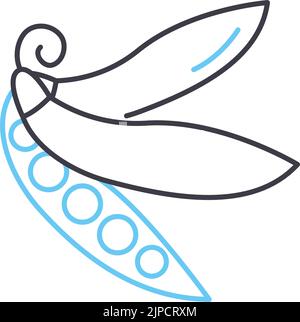peas green line icon vector illustration Stock Vector Image & Art - Alamy
