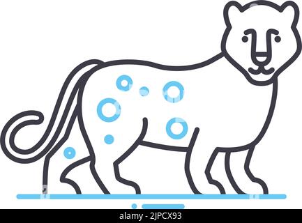 Vector illustration of panther symbol - tattoo. Easy editable layered ...