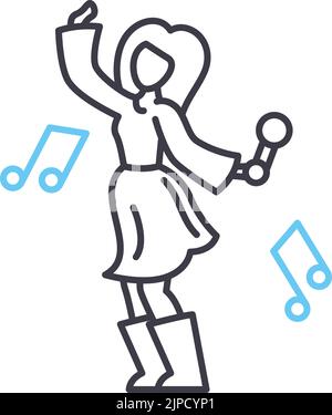 song singing line icon vector illustration Stock Vector Image & Art - Alamy