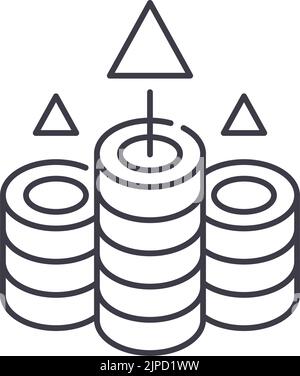 Accumulation line icon, vector. Accumulation outline sign, concept ...