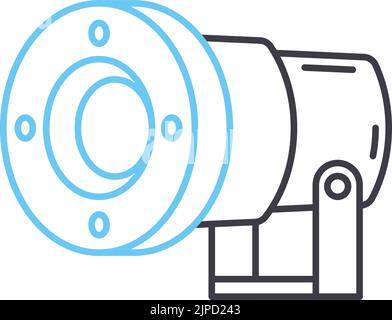 Car headlight outline vector icon. Thin line black car headlight icon ...