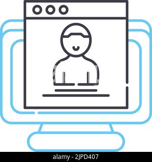 Profile line icon, concept sign, outline vector illustration, linear ...