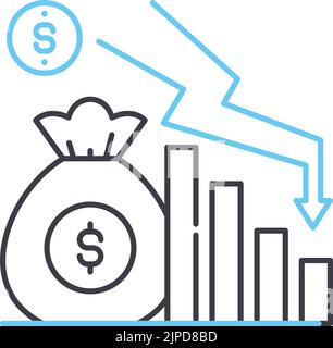 recession icon logo design vector illustration Stock Vector Image & Art ...