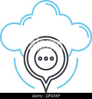 Product placement linear icons set. Integration, Advertising, Branding ...