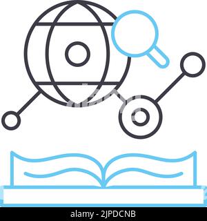 Theory outline vector icon. Thin line black theory icon, flat vector ...