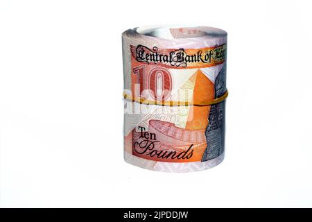 Egypt money roll of new first Egyptian 10 LE EGP ten pounds plastic ...