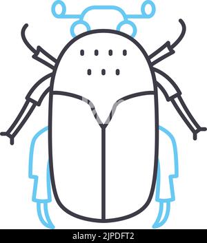 Scarab, Ancient Egypt symbol and Egyptian religion or mythology vector ...