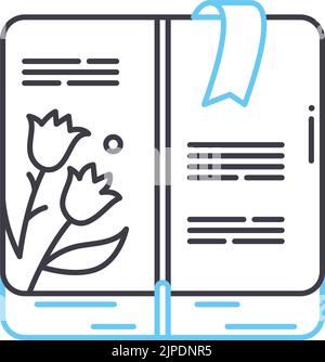 organizer book line icon vector illustration Stock Vector Image & Art ...