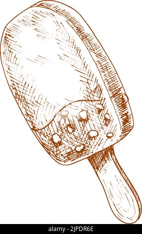 Eskimo ice cream icon. Flat illustration of eskimo ice cream vector ...