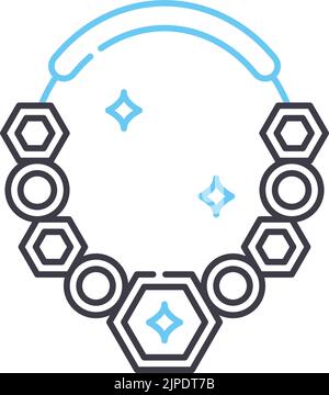 Gold earrings line icon. Isolated vector element Stock Vector Image ...