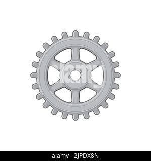 Cogwheel car detail isolated vehicle spare part icon. Vector mechanical ...