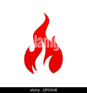 Burning fire flame, fireproof sign isolated blaze icon. Vector burning ...