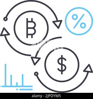 Convert money icon. Outline convert money vector icon color flat ...