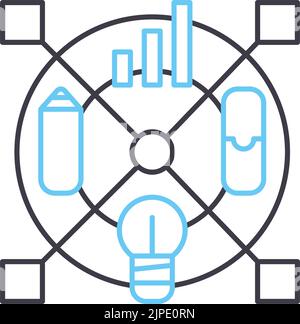 Design methodology line icon concept. Design methodology vector linear ...