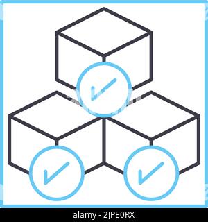 production checklist line icon, outline symbol, vector illustration, concept sign Stock Vector ...