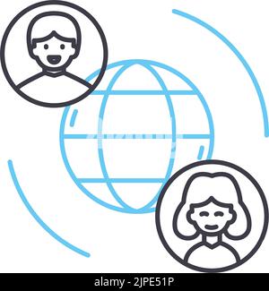 Offshore banking concept icon. International business idea thin line ...