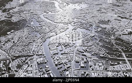 Rome, Italy city map aerial view. minimal design. 3D Rendering Stock ...