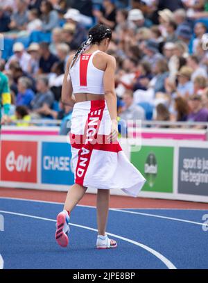 Laura Zialor of England competing in the women’s high jump heats at ...