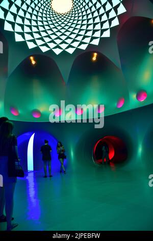 Luminarium. Inflatable temporary building structure as art showing ...