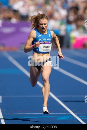 Beth Dobbin of Scotland competing in the women’s 200m heats at ...