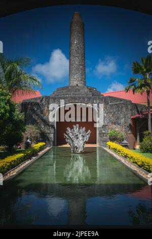 The Rhumerie Chamarel main entry, Mauritius Stock Photo - Alamy