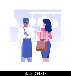 Select a food franchise isolated concept vector illustration ...