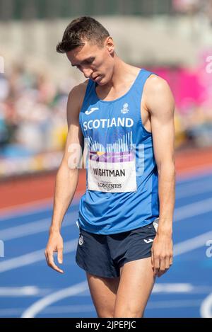 Jake Wightman of Scotland competing in the men’s 1500m heats at ...