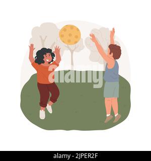 Kids physical development isolated cartoon vector illustration set ...