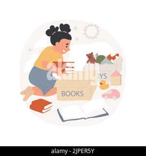 Learn to organize things isolated cartoon vector illustration Stock ...