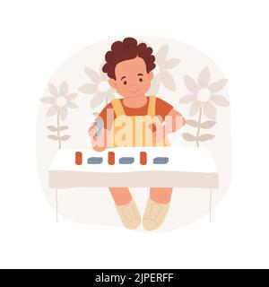 Working on patterns isolated cartoon vector illustration Stock Vector ...