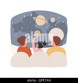 Planetarium. Astronomy, people observatory excursion. Astronomical ...
