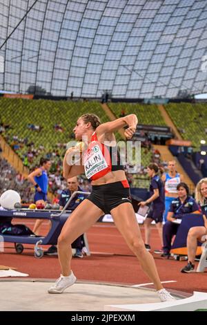 Annik Kalin of Switzerland competing in the women’s long jump final at ...