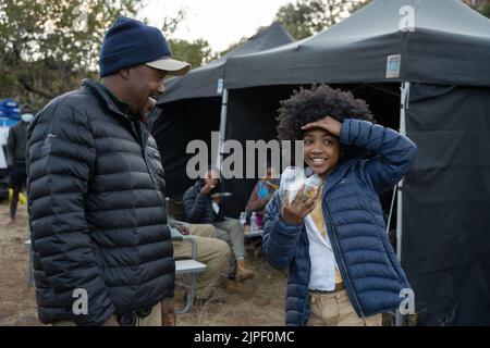 BEAST, from left: Leah Jeffries, Idris Elba, 2022. ph: Lauren Mulligan ...