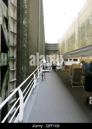 The Bollene-Ecluse Lock on the River Rhone is the deepest in France at ...