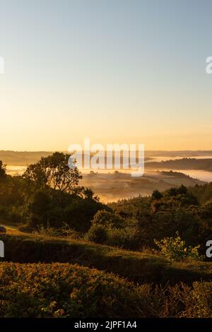 Sunrise, Taw Valley, High Bickington, North Devon, England, United ...