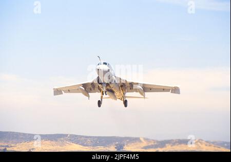 Grumman EA-6B Prowler on aircraft carrier deck Stock Photo - Alamy