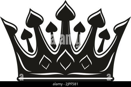 Antique monochrome corona isolated royal nobility symbol. Vector ...