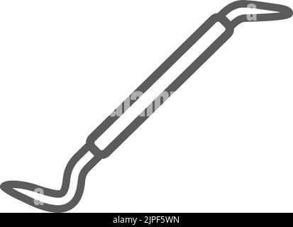 Crowbar icon outline vector. Bar tool. Work metal Stock Vector Image ...