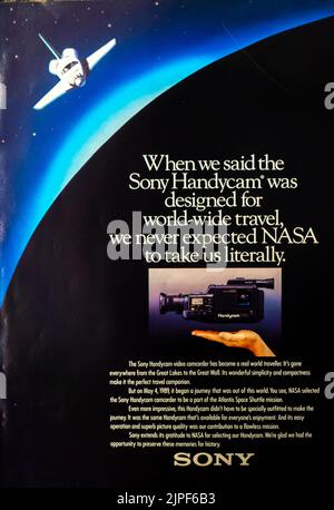 1980s USA Sony Magazine Advert Stock Photo - Alamy