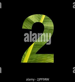 Number 5, digit on banana plant leaf background Stock Photo - Alamy