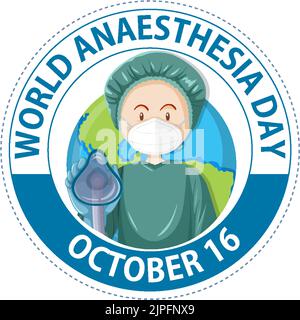 World Anaesthesia Day Logo Concept illustration Stock Vector Image ...
