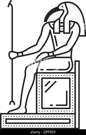 Ancient Egypt sacred bird ibis cartoon vector isolated on white ...