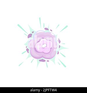 Atom bomb explosion, exploding effect with smoke cloud isolated fire ...