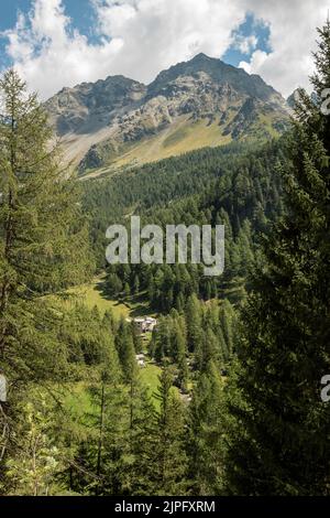 traveling in switzerland, landscapes with rocky mountains, azure lakes ...