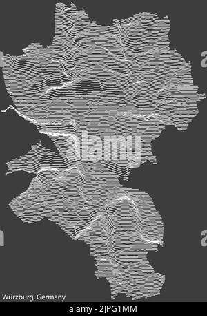 Topographic relief map of WÜRZBURG, GERMANY Stock Vector Image & Art ...