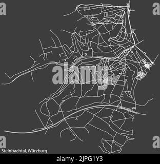 Street roads map of the STEINBACHTAL DISTRICT, WÜRZBURG Stock Vector ...