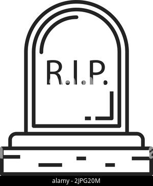 Rip headstone monochrome flat vector object Stock Vector Image & Art ...