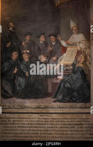 The interior of the monastery S. Benedetto in Subiaco Rørbye, Martinus ...